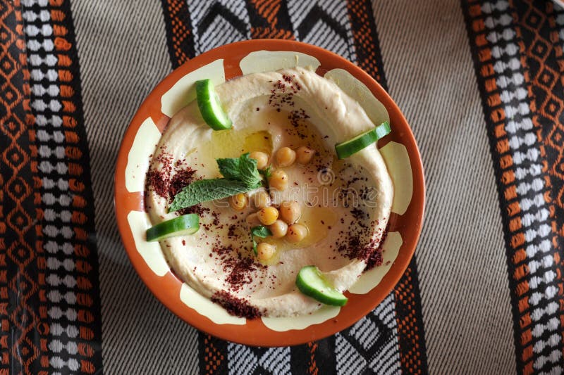 Hummus stock image. Image of cucumber, snack, middle - 19070781