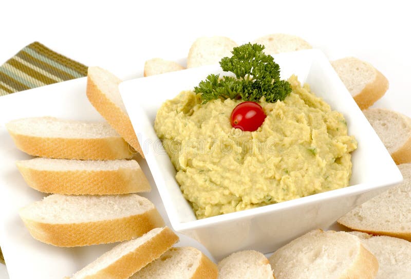 Hummus asado del ajo. imagen de archivo. Imagen de humus - 3126291