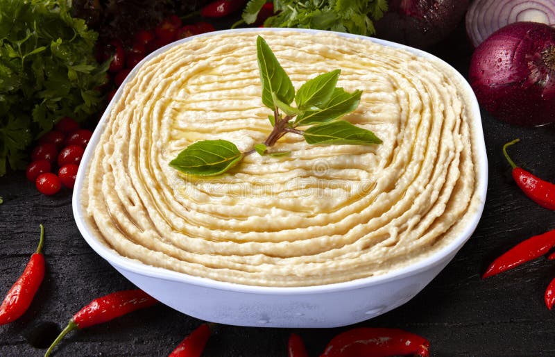 Hummus, Chickpea paste stock image. Image of diet, chickpea - 282252949