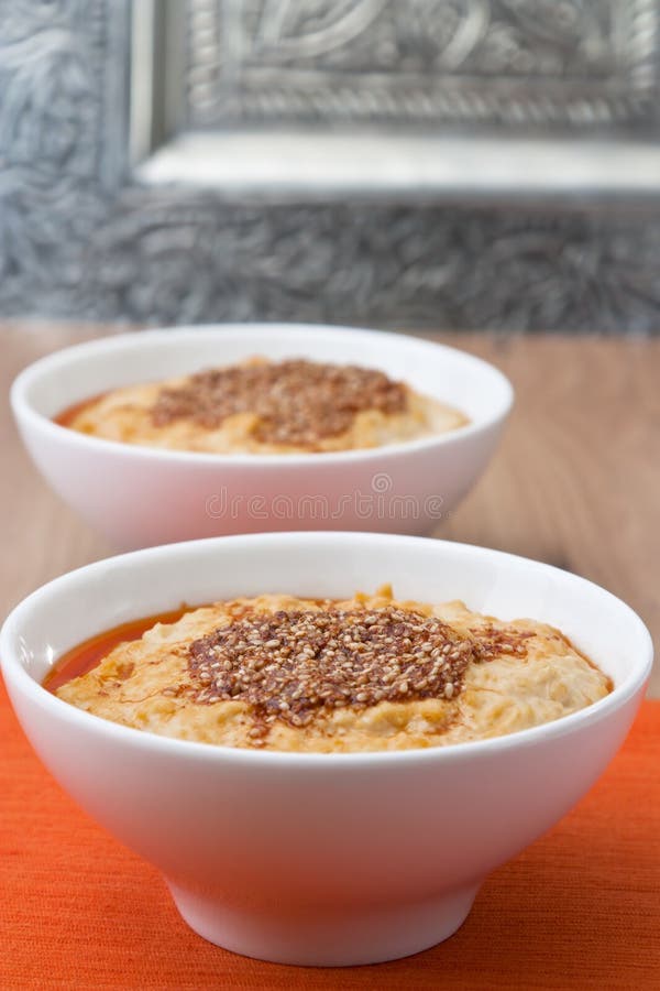 Hummus - Chickpeas Puree stock photo. Image of mash, orient - 18007902