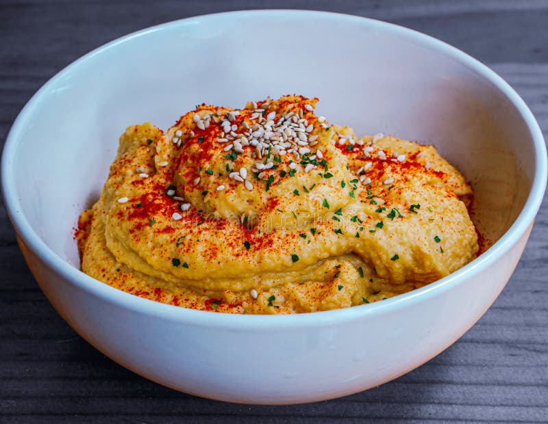 Hummus Chikpeas Organic Chikpea Sesame Stock Photo - Image of dish ...