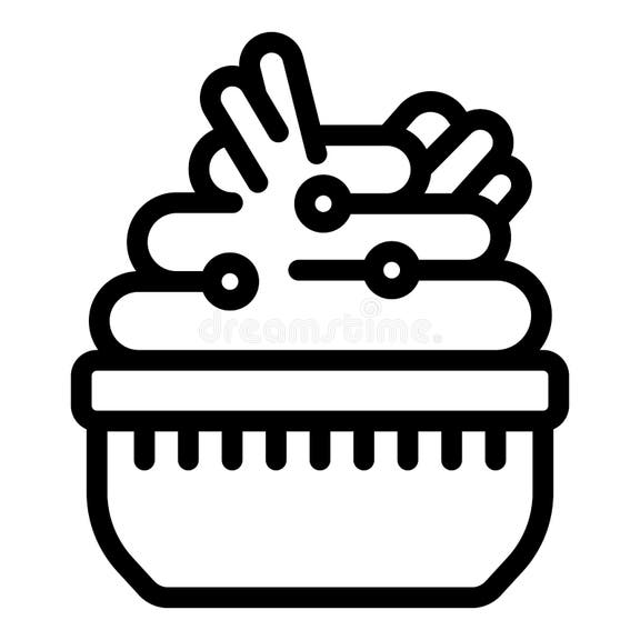 Hummus Day Icon Outline Vector. Tahini Plate Stock Vector ...