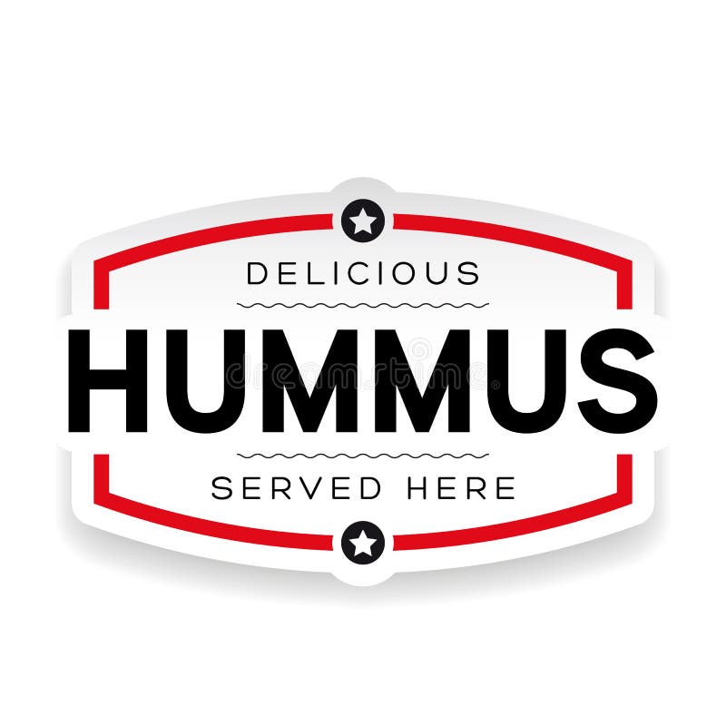 Hummus label vintage sign stock vector. Illustration of menu - 131578038