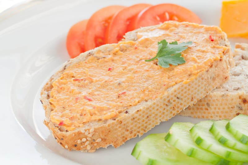 Hummus Spread stock photo. Image of tomato, sliced, white - 29415234