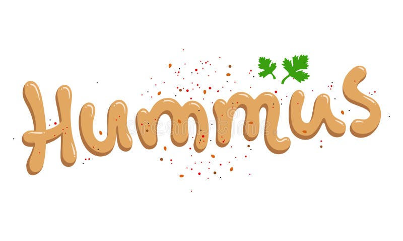 Hummus Vector Illustration. Traditional Middle Eastern Food. Stock ...