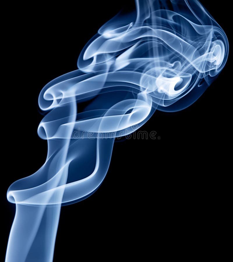 Humo azul foto de archivo. Imagen de azul, forma, liso - 7438374