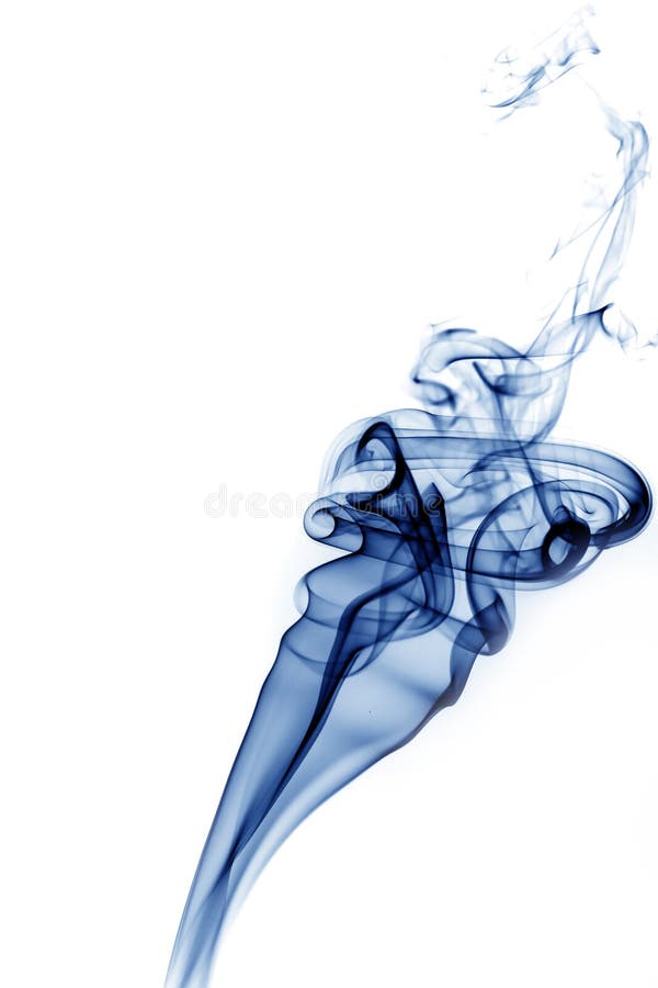 Humo Azul Sobre Fondo Blanco Foto de archivo - Imagen de humo, extracto ...
