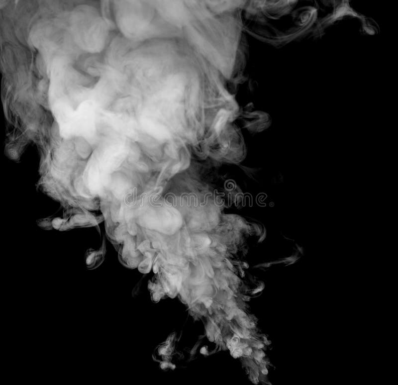 Humo Blanco En Un Fondo Negro Modo De La Mezcla De La Pantalla Foto de ...
