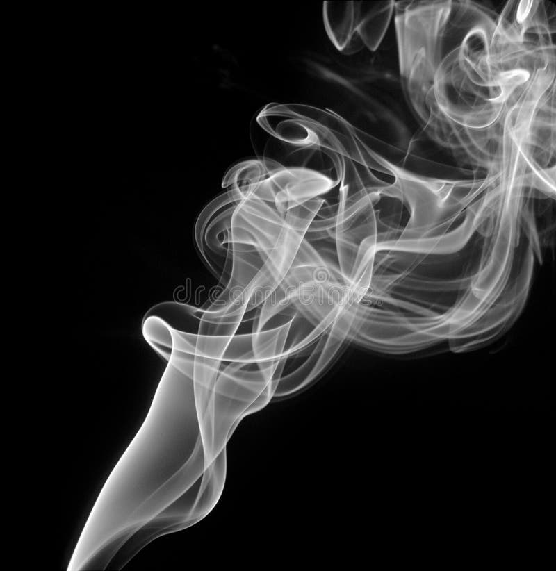 Humo Blanco Aislado En Fondo Negro Foto de archivo - Imagen de fondo ...