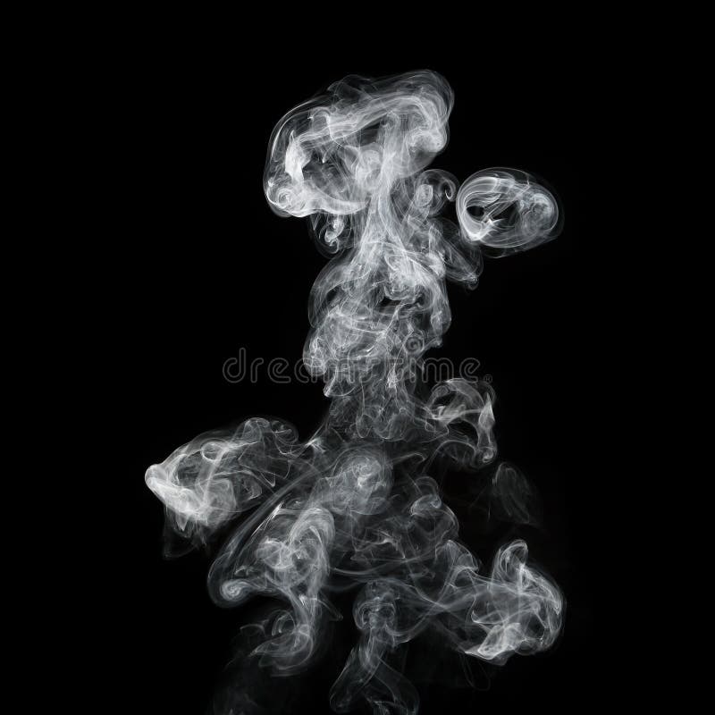 Sistema De Humo Blanco En Fondo Negro Imagen de archivo - Imagen de ...
