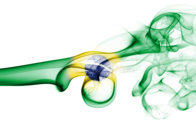 Humo De La Bandera Del Brasil Foto de archivo - Imagen de onda, fuego ...