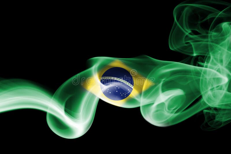 Humo De La Bandera Del Brasil Foto de archivo - Imagen de forma ...