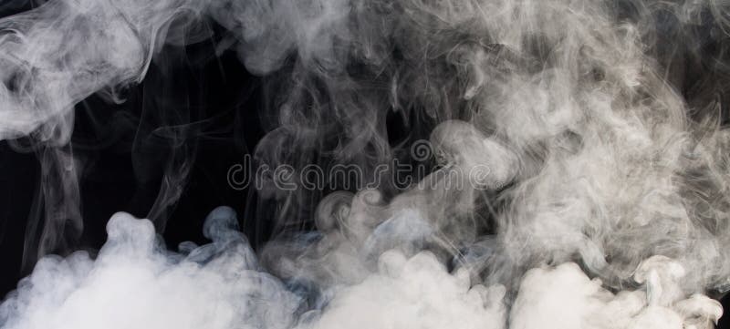 Humo Gris Con El Fondo Negro Foto de archivo - Imagen de gris ...