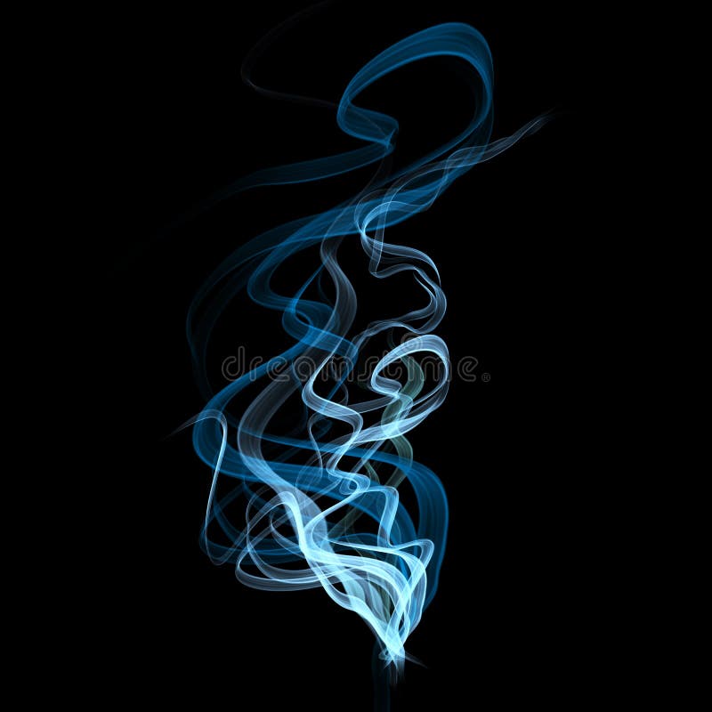 Humo Minimalista Azul En Negro Stock de ilustración - Ilustración de ...