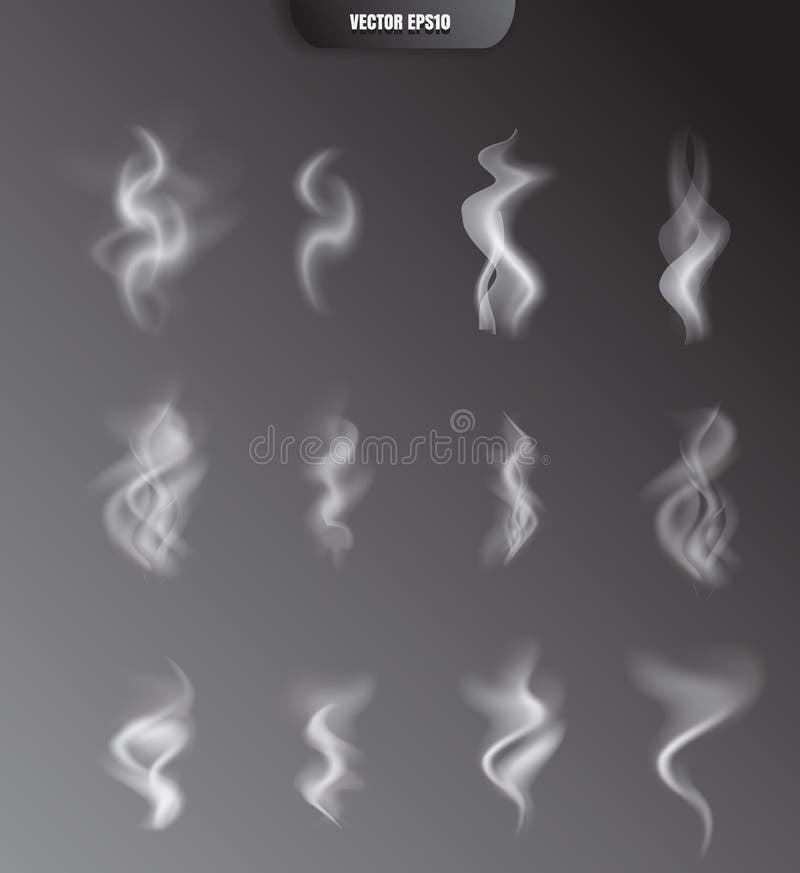 Humo O Vapor Realista Del Vector Ilustración del Vector - Ilustración ...