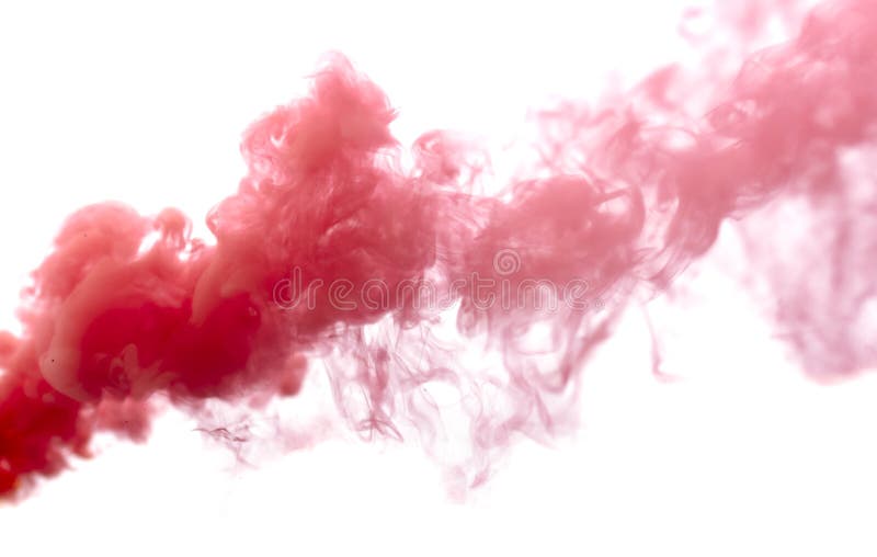 Humo Rojo Aislado Sobre Un Blanco Imagen de archivo - Imagen de nube ...