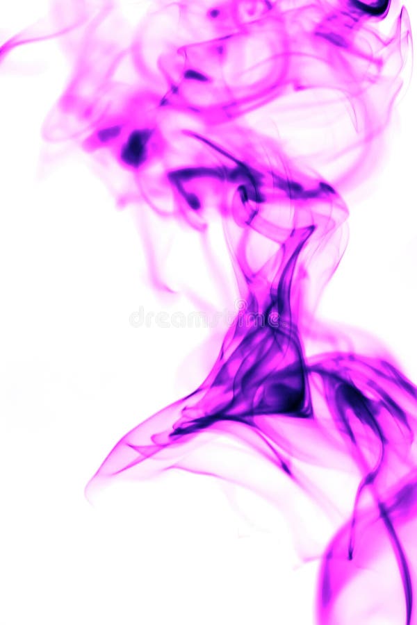 Humo Rosado En El Fondo Blanco Imagen de archivo - Imagen de aislado ...