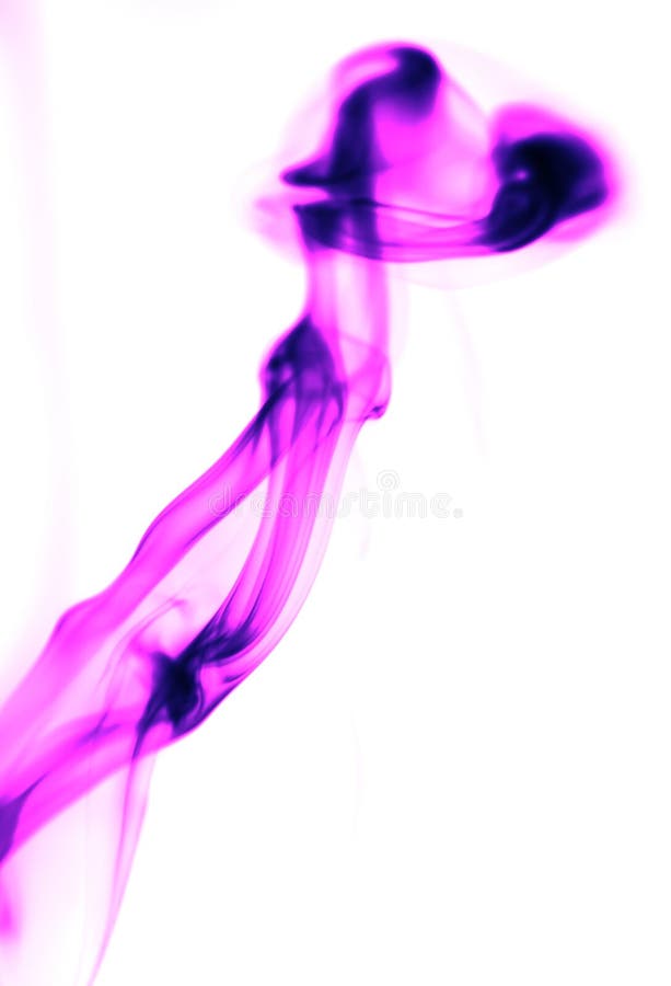Humo Rosado En El Fondo Blanco Imagen de archivo - Imagen de flujo ...