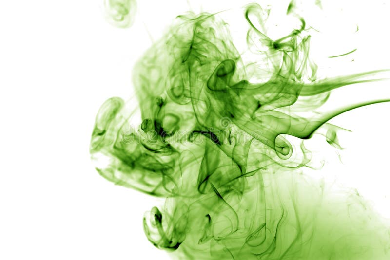 Humo Verde Real En El Fondo Blanco Imagen de archivo - Imagen de verde ...