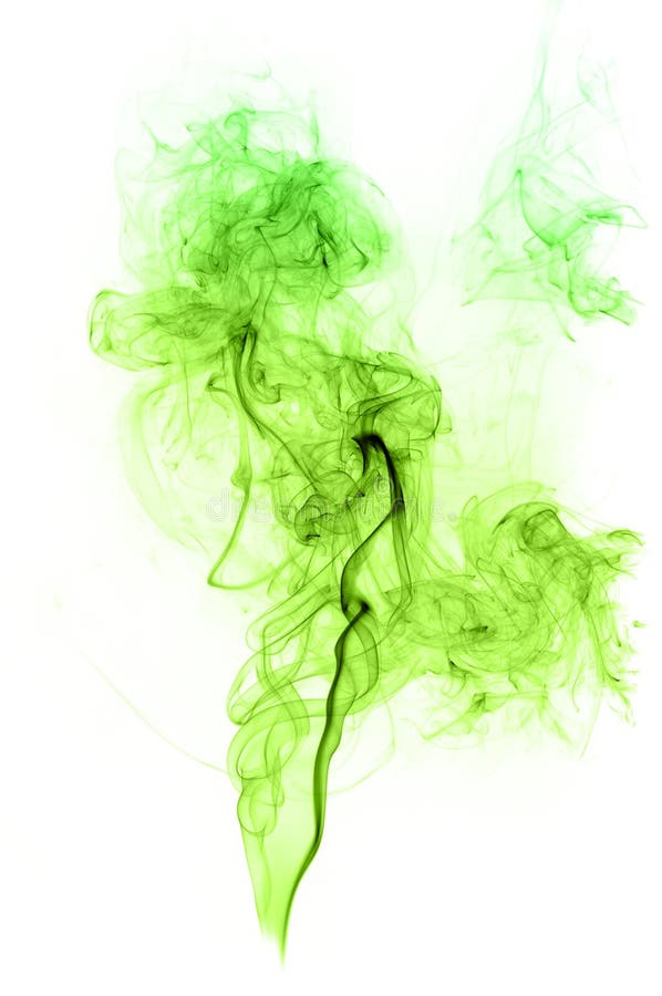 Humo Verde Real En El Fondo Blanco Imagen de archivo - Imagen de verde ...