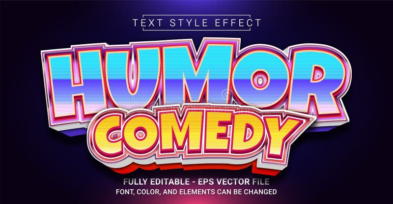 Humor Comedy Text Style Effect. Editable Graphic Text Template Stock ...