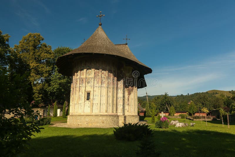Humor Monastery,Romania stock image. Image of landmark - 131779251
