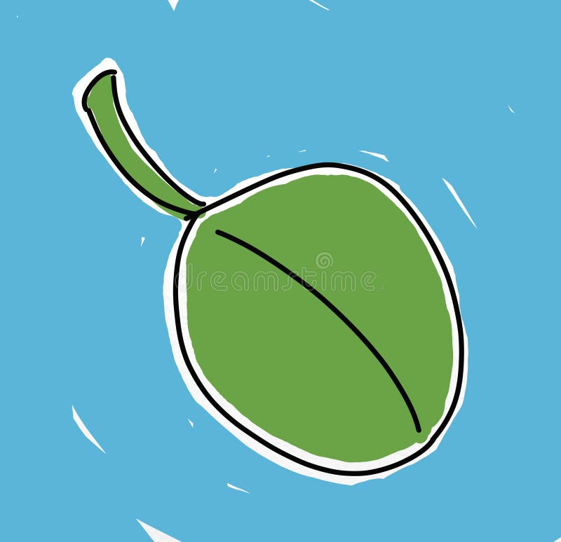 A Leaf Humorous Comics with Mascots and Icons Stock Illustration ...