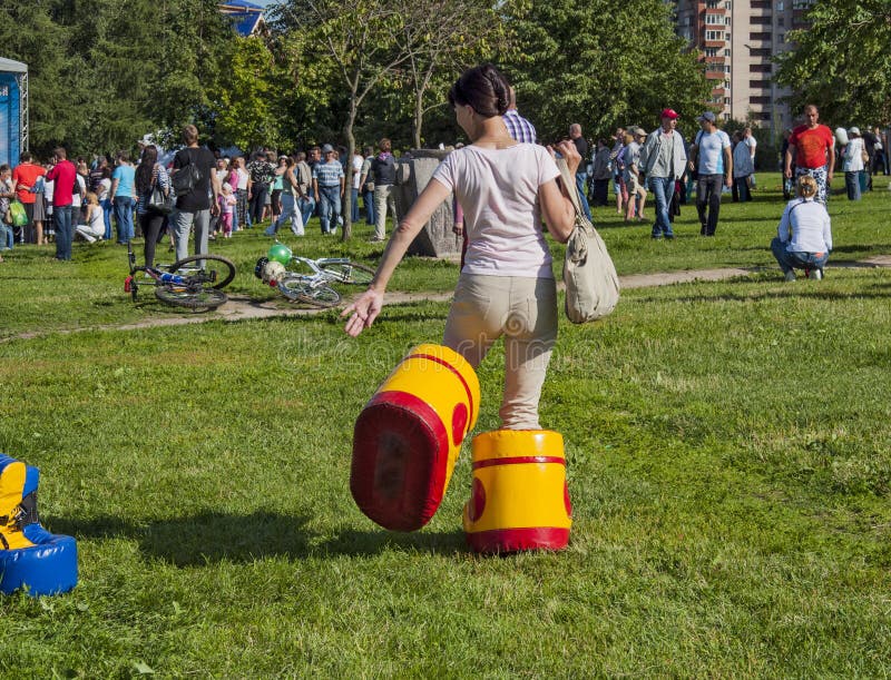 Humorous competition. editorial image. Image of navy - 66260510