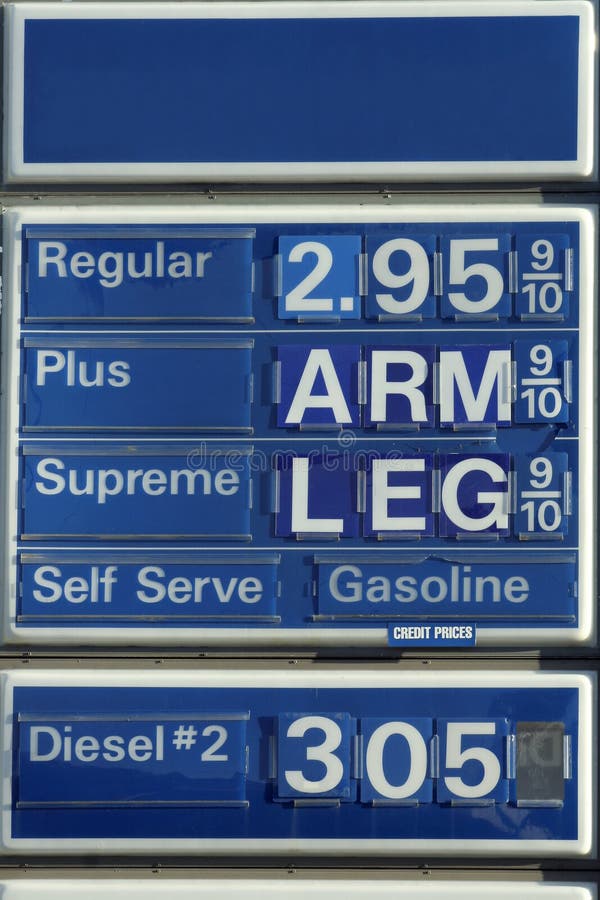 Humorous Gas Sign stock image. Image of pricing, rising - 18382807