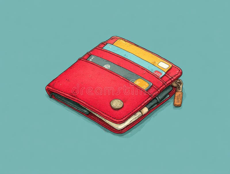 A Humorous Illustration of a Wallet that is Missing Its Owner Stock ...