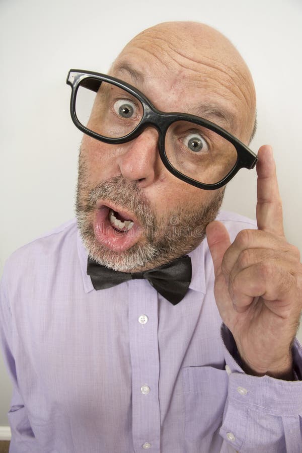 Bossy Geek Giving Orders stock image. Image of humor - 113761487