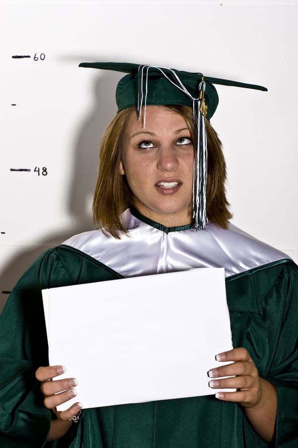 Humorous Senior Graduation Picture Stock Photo - Image of look ...