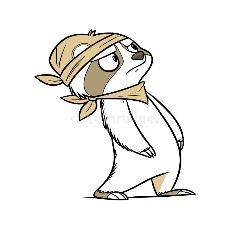 Humorous Sloth in Comic Form Stock Illustration - Illustration of scene ...
