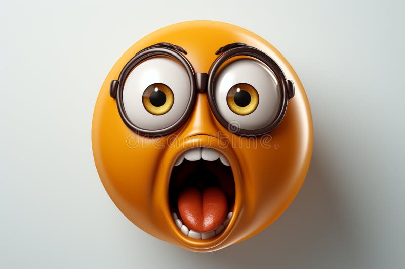 Terrified Emoticon Isolated Emoji in Horror Shock Stock Vector ...