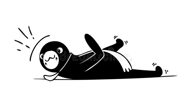 Person Fallen in a Comical Way, Symbolizing Unexpected Situations ...