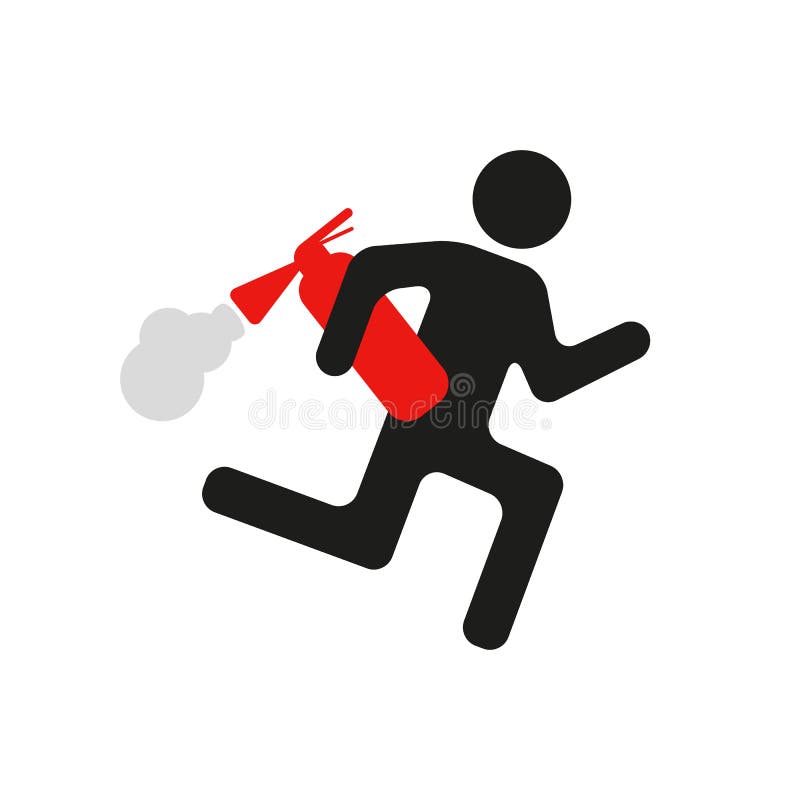 Running Fire Extinguisher Stock Illustrations – 191 Running Fire ...