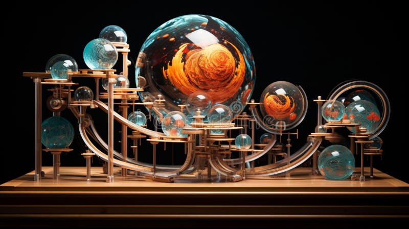 A Humorous Water Ball Contraption with Water-filled Spheres Swirling in ...