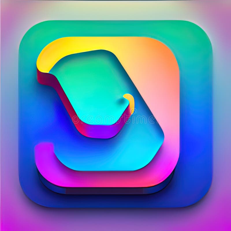 Humour Software App Style Icon. Generative AI. Stock Illustration ...