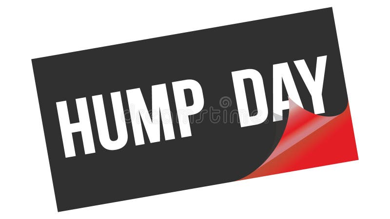 HUMP DAY Text on Red Blue Ribbon Stamp Stock Illustration ...