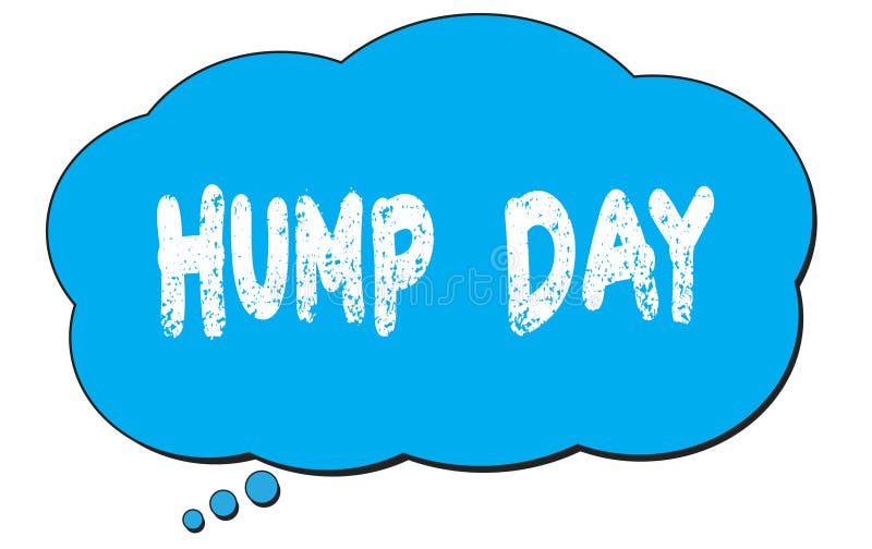 HUMP DAY Text on Red Blue Ribbon Stamp Stock Illustration ...