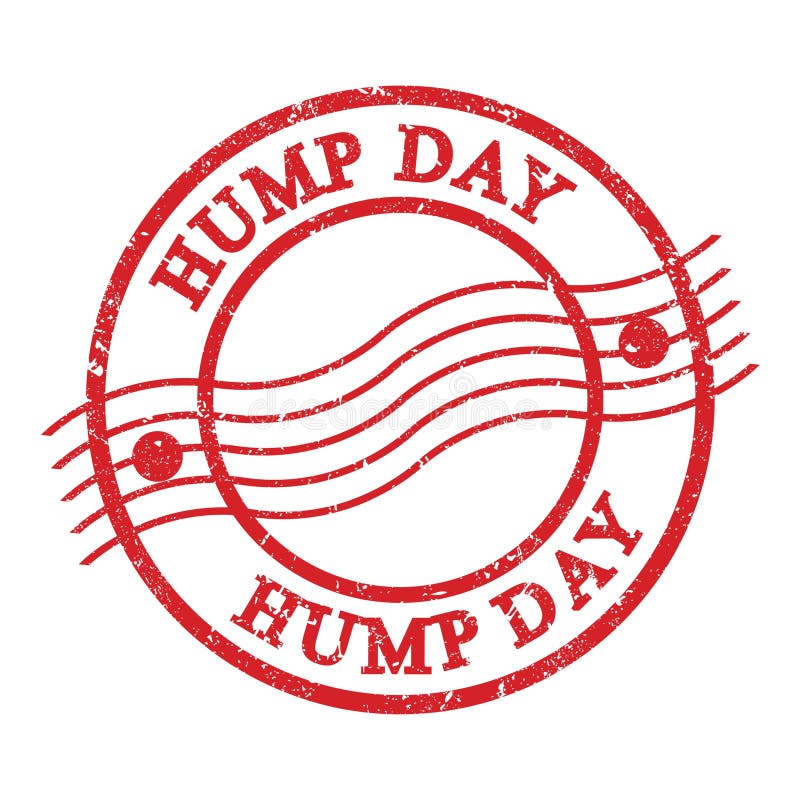HUMP DAY, Text Written on Red Postal Stamp Stock Illustration ...