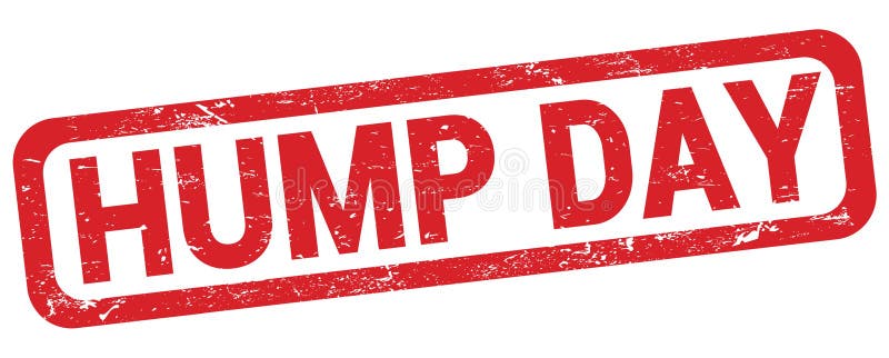 HUMP DAY Text Written on Red Rectangle Stamp Stock Illustration ...