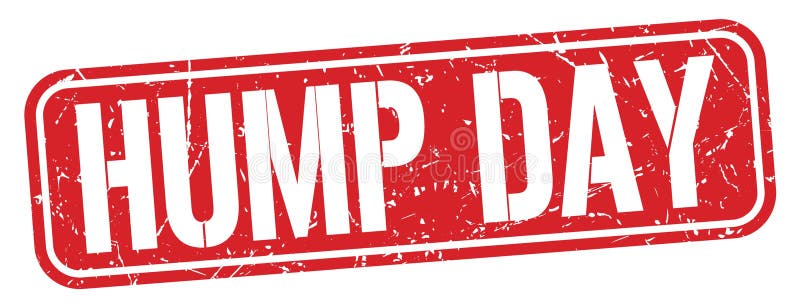 HUMP DAY Text on Red Blue Ribbon Stamp Stock Illustration ...