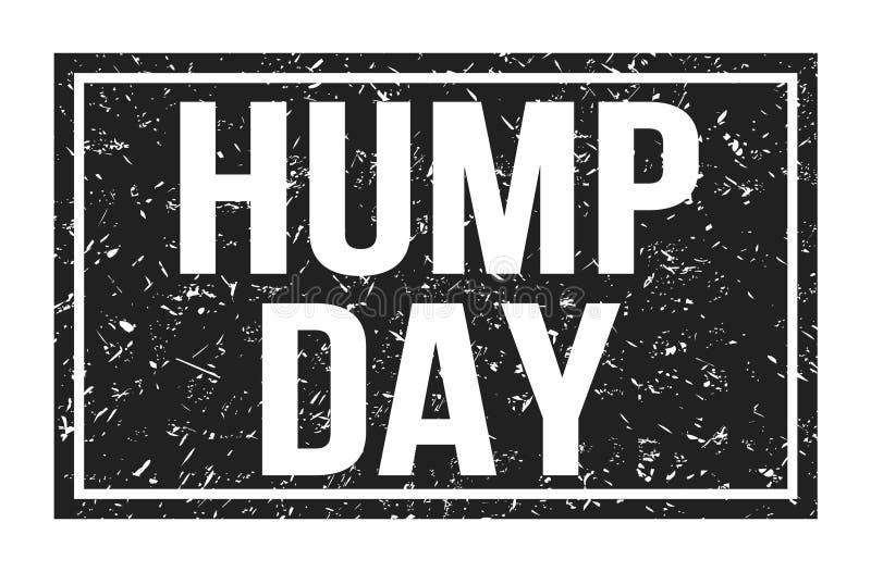 HUMP DAY Text on Red Blue Ribbon Stamp Stock Illustration ...