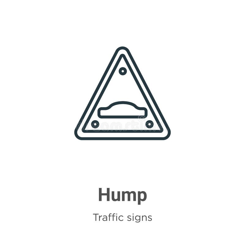 Hump Outline Vector Icon. Thin Line Black Hump Icon, Flat Vector Simple Element Illustration ...