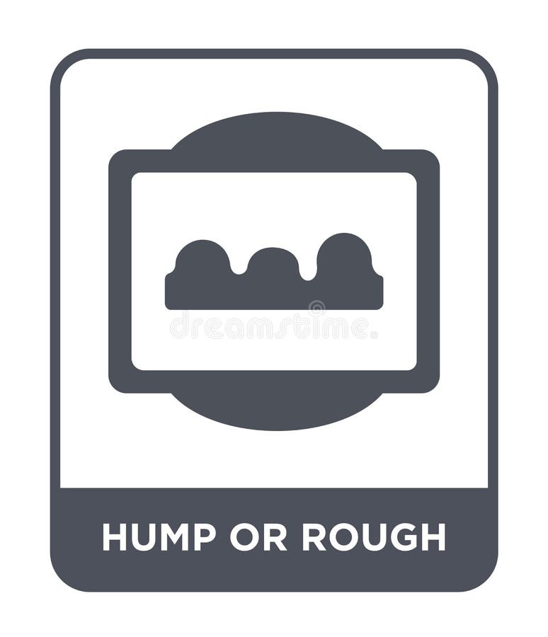Hump or Rough Sign Vector Icon on White Background. Flat Vector Hump or ...