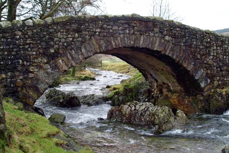 A Humpback Bridge in the English Lake District Stock Image - Image of ...