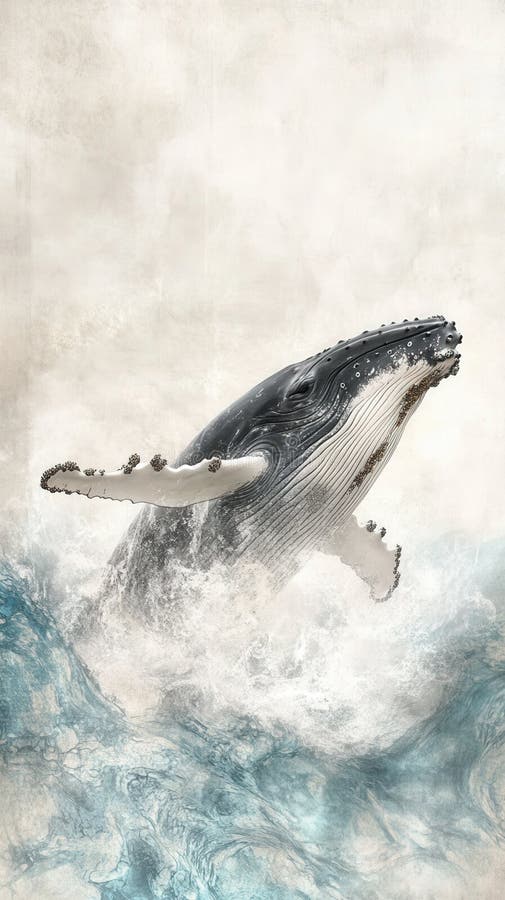 Humpback Whale Breaching Ocean Stock Image - Image of animal, breaching ...