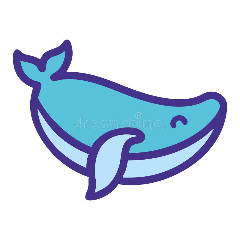 Humpback Whale Marine Life Icon Stock Illustration - Illustration of ...