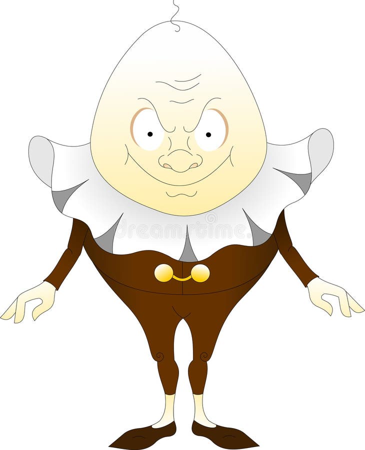 Funny Humpty Dumpty With Hat Stock Illustration - Illustration of ...